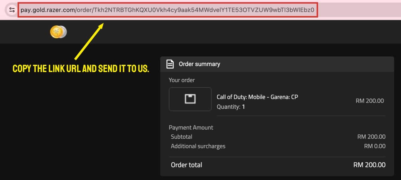 Recharge Guide – CODM (Razer Gold Payment Link) – SpaceGaming Singapore